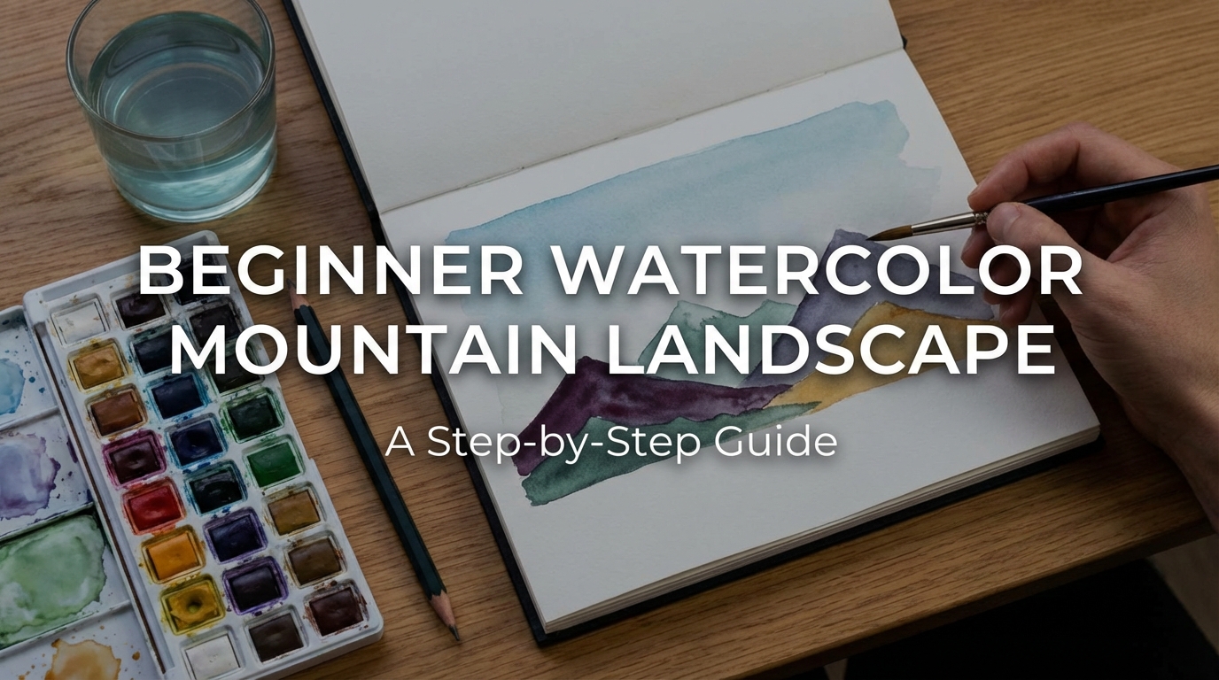 Beginner Watercolor Mountain Landscape Tutorial